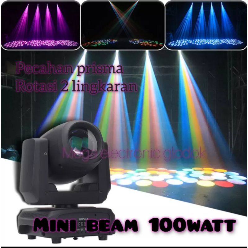 Jual moving head mini beam 100watt double prisma | Shopee Indonesia