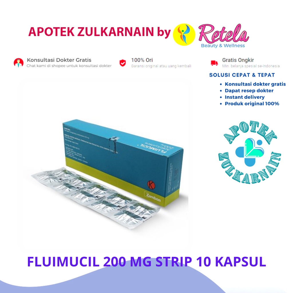 Jual FLUIMUCIL 200MG 1 STRIP 10 TABLET | Shopee Indonesia