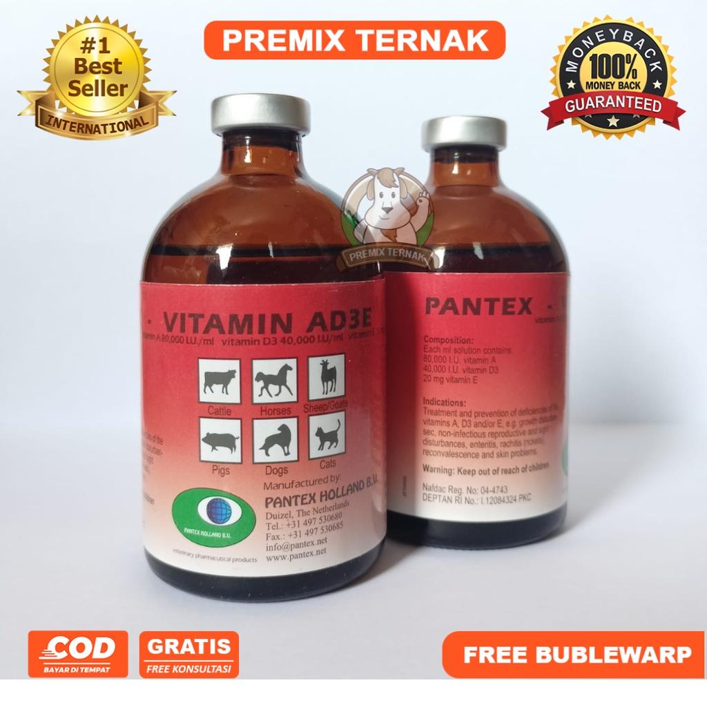 Jual PANTEX VITAMIN AD3E 100 ml inj - Vitamin AD3E Holland - Pantex ...