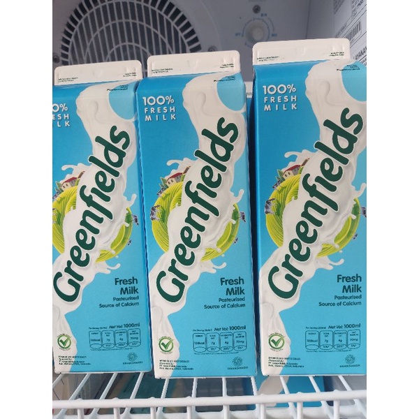 Jual GREENFIELDS FRESH MILK 1 Liter | GREENFIELD SUSU SEGAR 1L PASTEURIZED | Shopee Indonesia