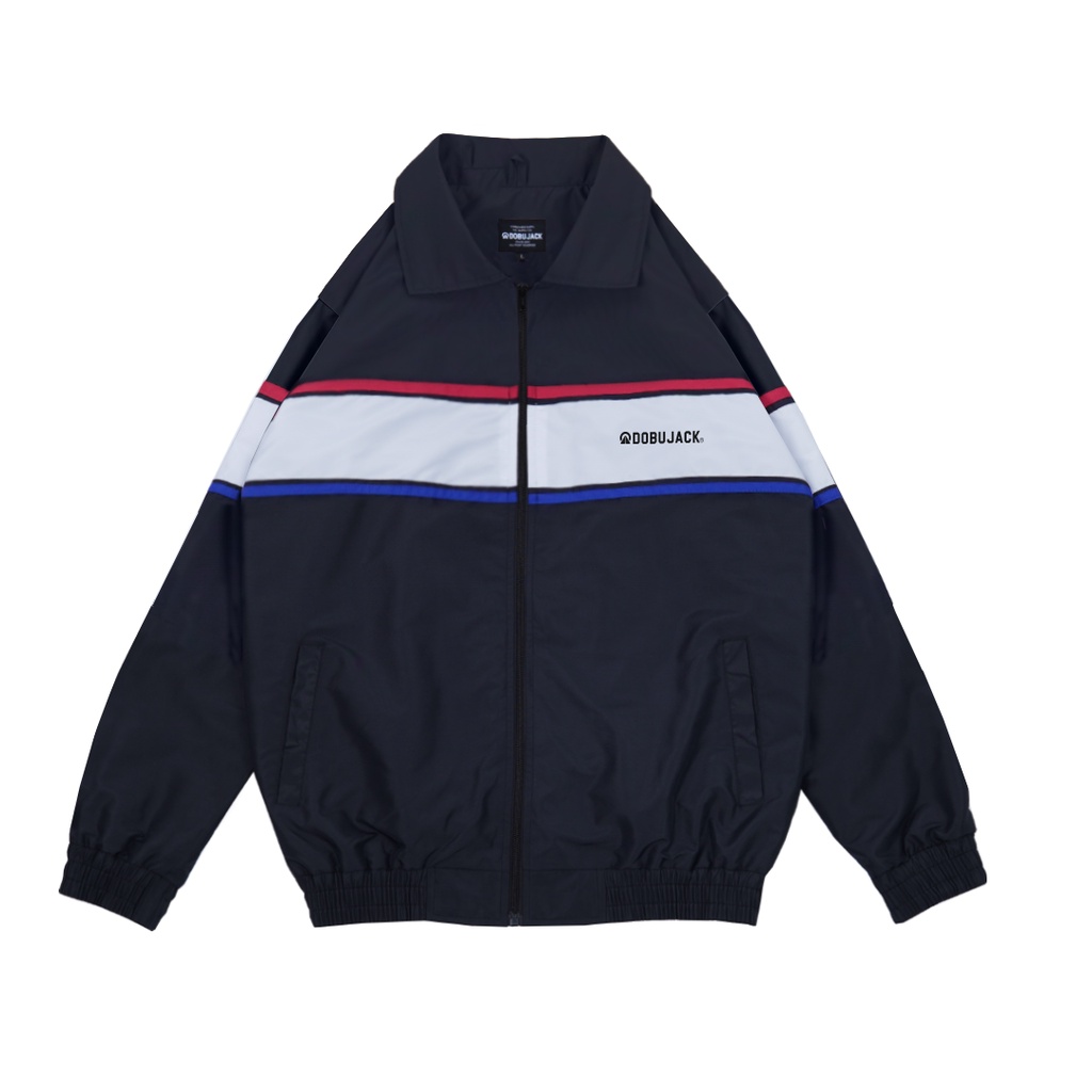 Jual Dobujack Track Suit Jacket Rocky Black Strip White | Shopee Indonesia