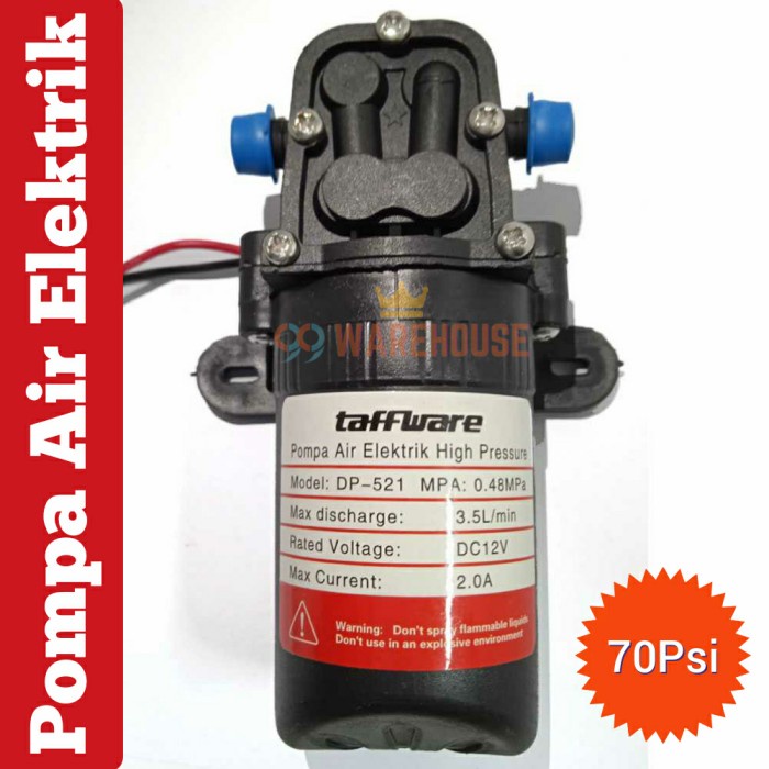 Jual Pump Pompa Air Mini Elektrik 12V 70Psi High Pressure | Shopee ...