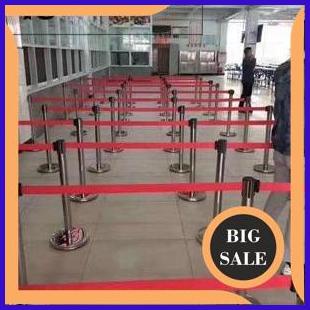 Jual perkakas Stainless Standing Barrier Tiang Antrian Railing Stand ...