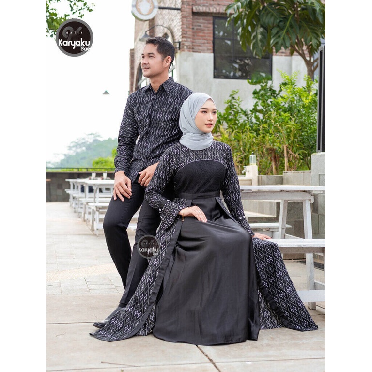 Jual GAMIS BATIK COUPLE KEMEJA PANJANG GAMIS WISUDA GAMIS KONDANGAN ...