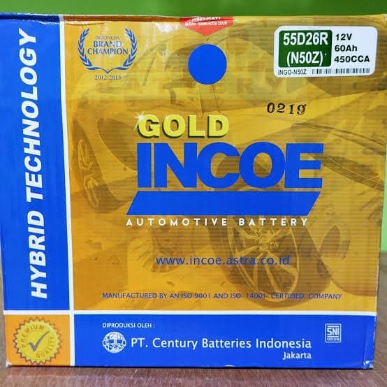 Jual Aki Mobil Kijang Super Incoe Gold Astra N50Z Aki Basah 12V / 60 Ah Kode 224 | Shopee Indonesia