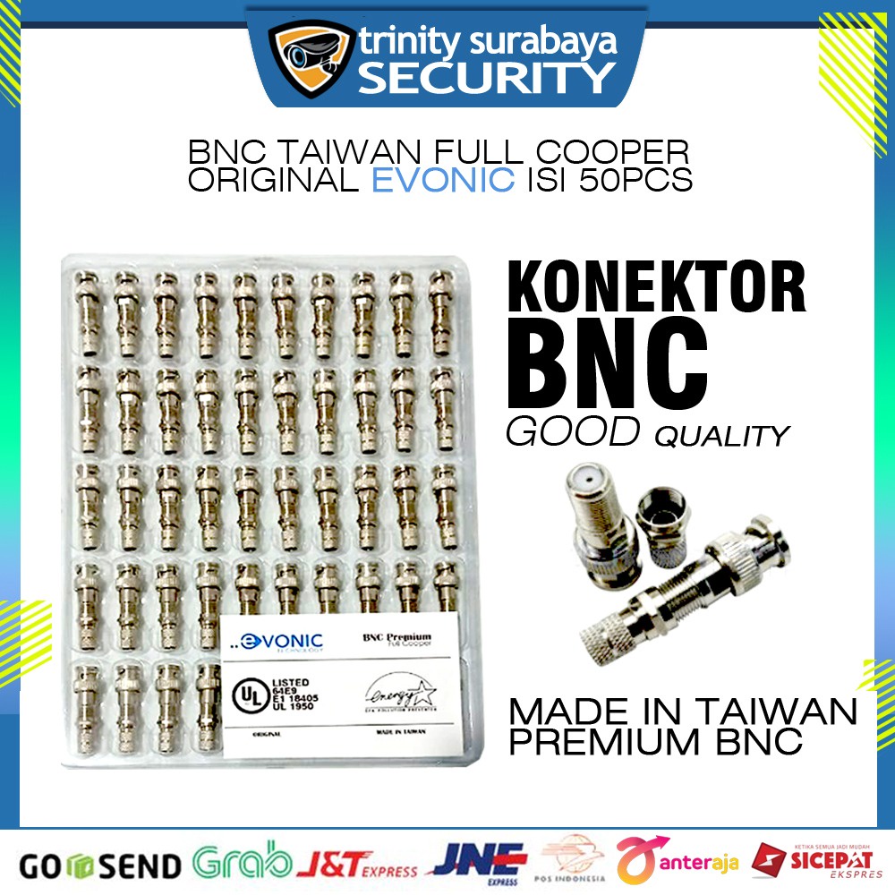 Jual CONECTOR BNC + DRAT MADE IN TAIWAN KUALITAS PREMIUM ISI 50 | Shopee Indonesia