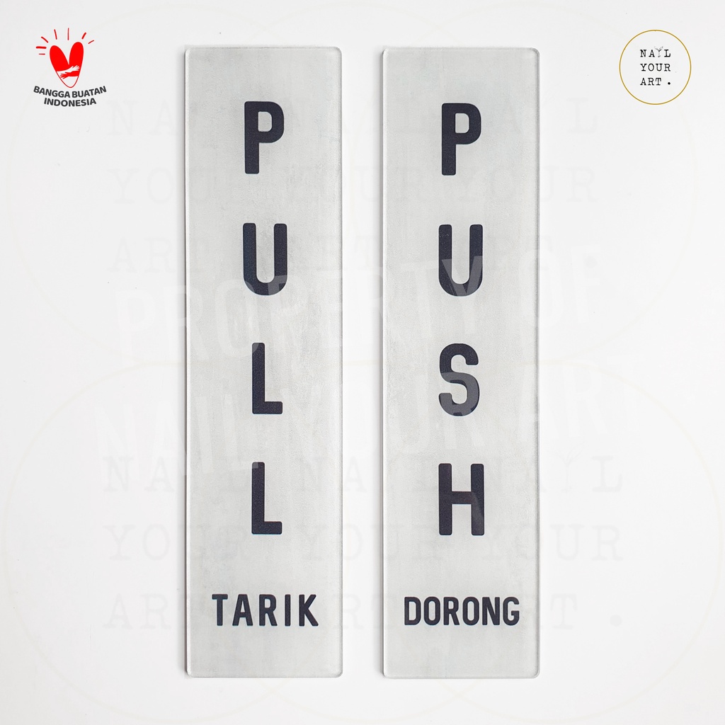 Jual Signage AKRILIK 1 SET PUSH PULL - TARIK DORONG - GREY CONCRETE ...