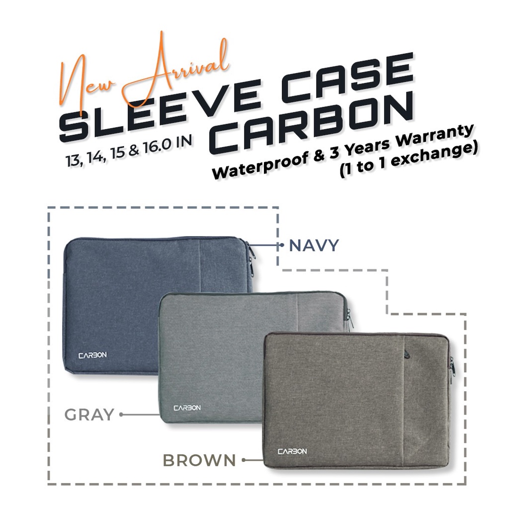Jual Tas Slevee case / Softcase Laptop Carbon Anti Air Ukuran 13-16 ...