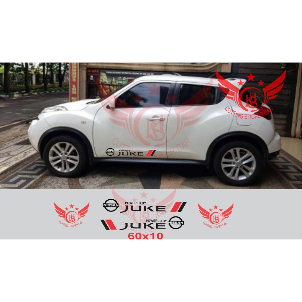 Jual sticker stiker mobil juke powered by cutting sticker untuk bodi ...
