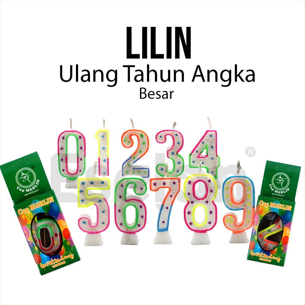 Jual Lilin Ultah Angka Besar/ Lilin Angka 0-9 Glitter/ Lilin Ulang ...