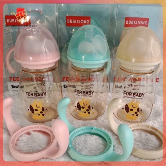 Jual Botol Susu Leher Lebar 300ml Bahan PPSU Termasuk Dot Susu 6+ Bulan | Shopee Indonesia