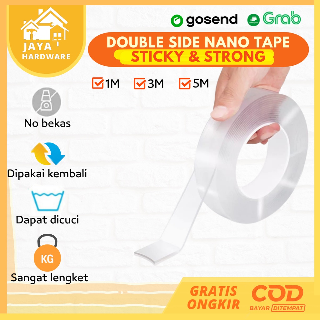 Jual Lem Double / Doble Tape Nano Tape Lakban Selotip Isolasi Tempelan ...