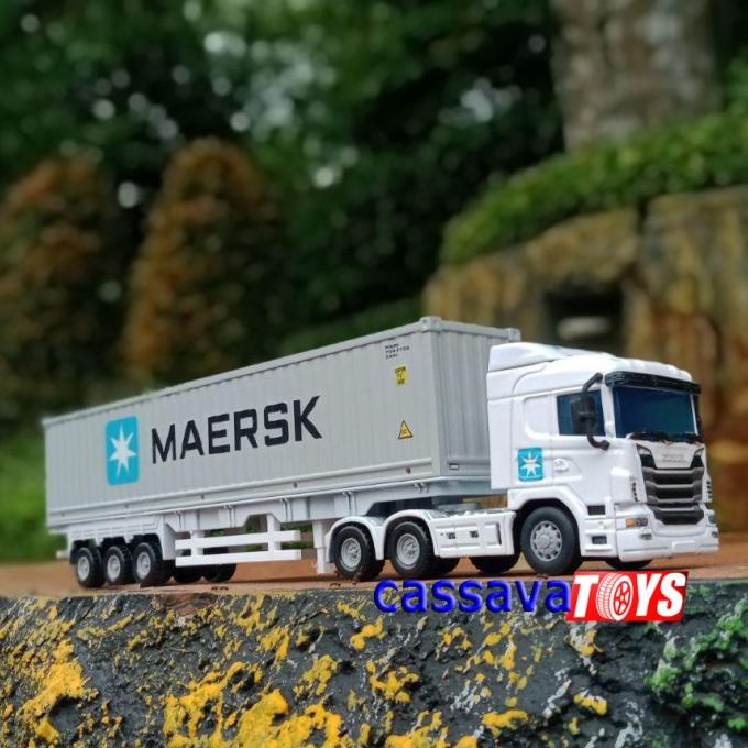 Jual Diecast Custom Container Miniatur truck trailer Skala 43 Scania ...