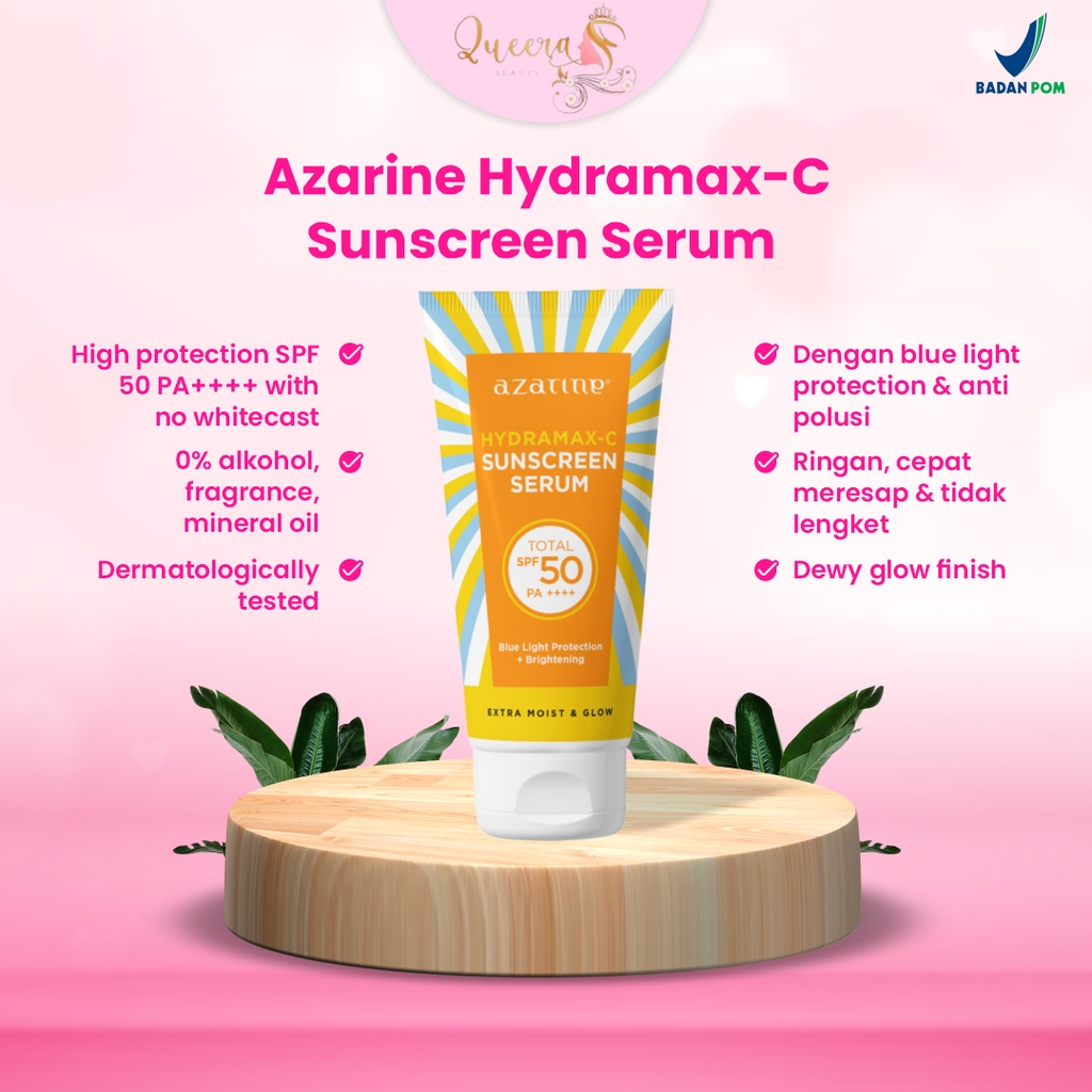 Jual Azarine Hydramax C Sunscreen Serum SPF 50 PA++++ Skincare ...