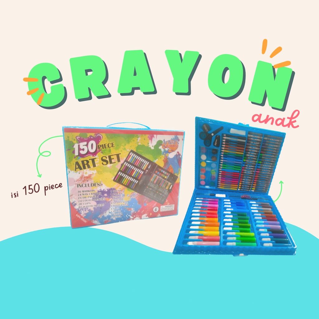 Jual Crayon Set 208pcs / Crayon Mewarnai 208pcs & 150pcs Warna / Pensil ...