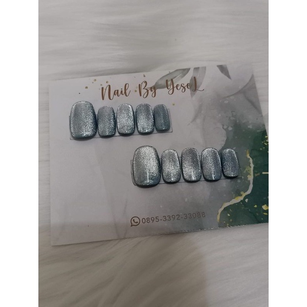 Jual YeseL Kuku Palsu Cat Eyes Murah Nail Art / Press On Nails Kode 09 ...
