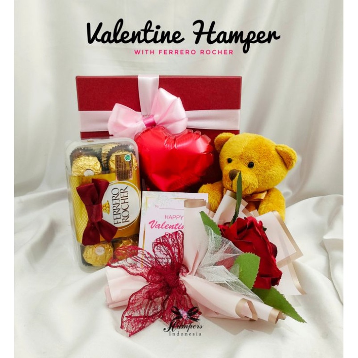 Jual HAMPERS KADO VALENTINE ANNIVERSARY - Buket bunga bear coklat ...