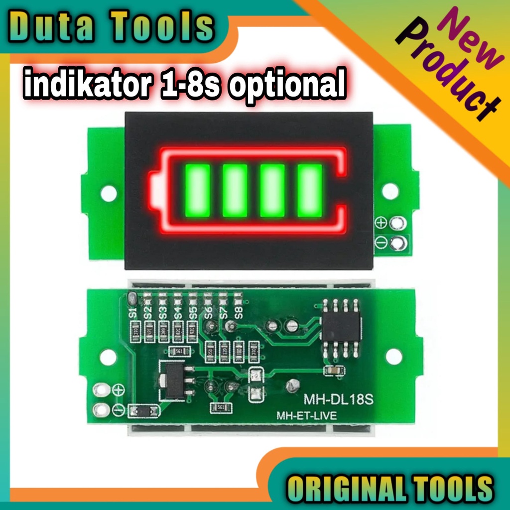 Jual Indikator Kapasitas Baterai Lithium Ion BMS 1S 2S 3S 4S 5S 6S 7S ...