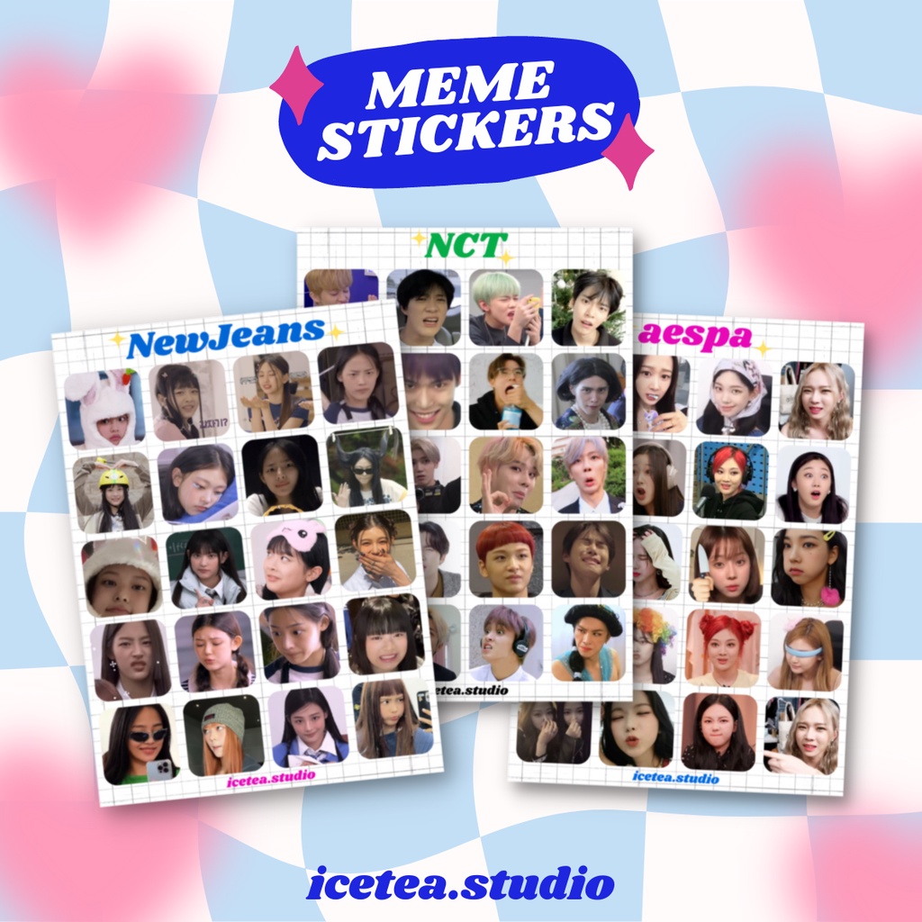 Jual [AESPA NCT NEWJEANS MEME STICKERS] BACA DESKRIPSI heart sticker ...