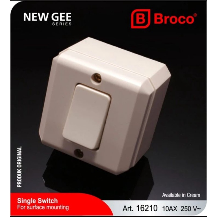 Jual Saklar Engkel Timbul Broco 16210-11 (B) / Saklar Lampu / Saklar ...