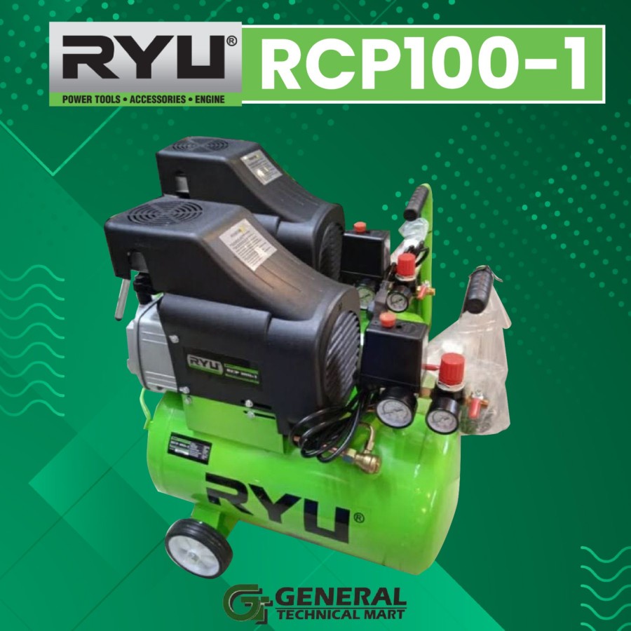 Jual RYU RCP100-1 RCP 100-1 Portable Kompresor 1 HP 1HP 24 Liter ...
