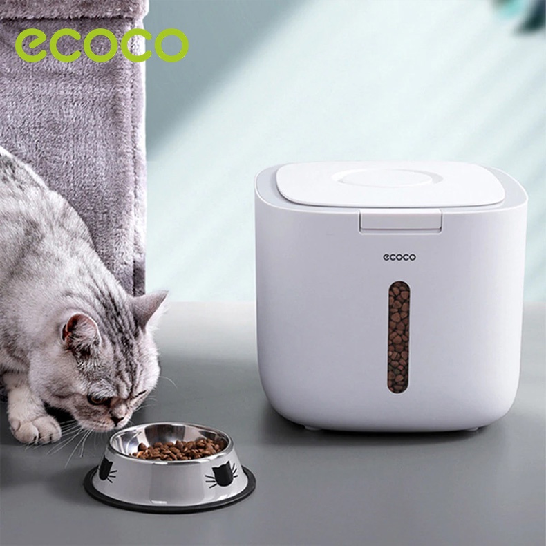 Jual Ecoco Pet Food Barrel Small 5L - Automatic opening bucket - Wadah ...