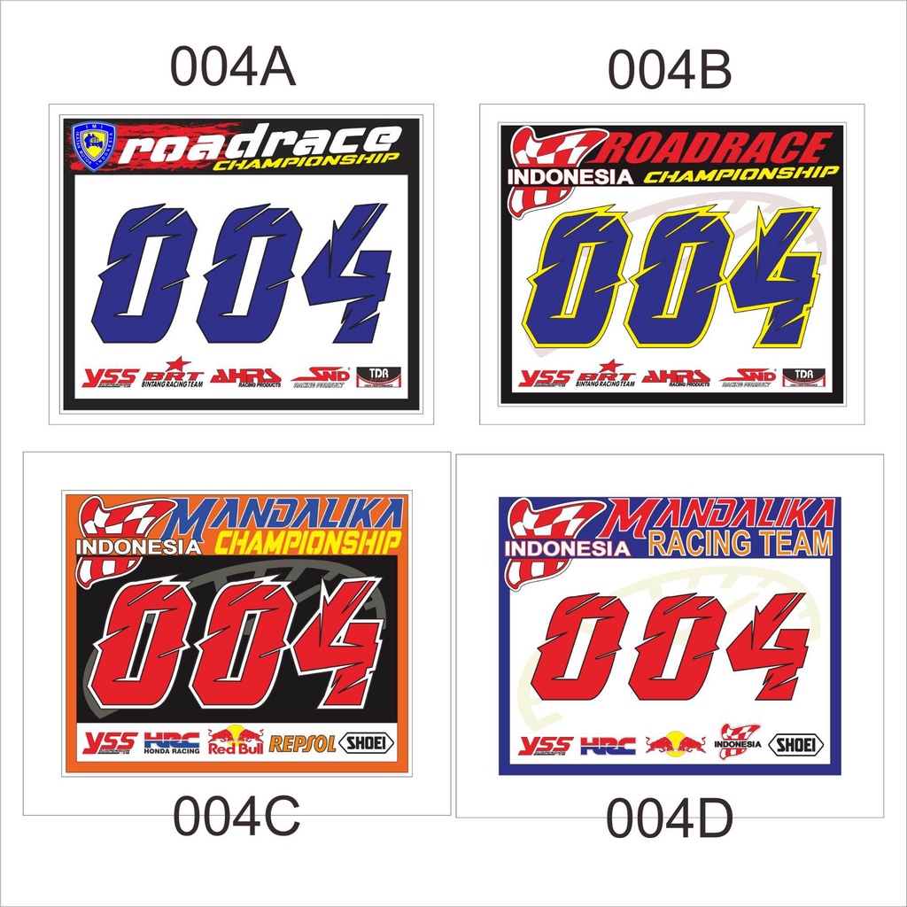 Jual Stiker Nomor Road Race Besar - Sticker Roadrace Variasi Motor ...
