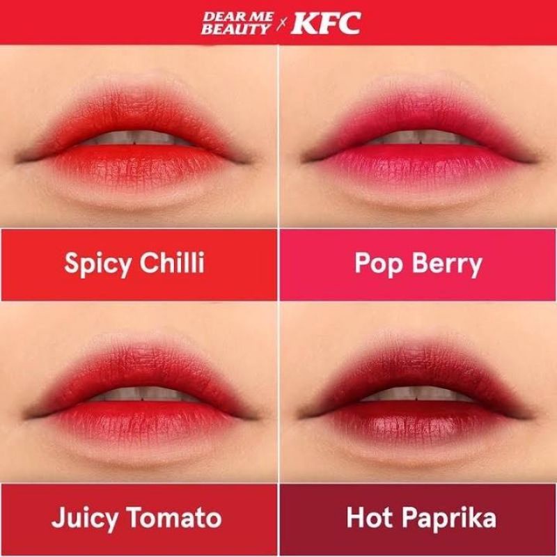 Jual DEAR ME BEAUTY X KFC LIP TINT - POP BERRY | Shopee Indonesia
