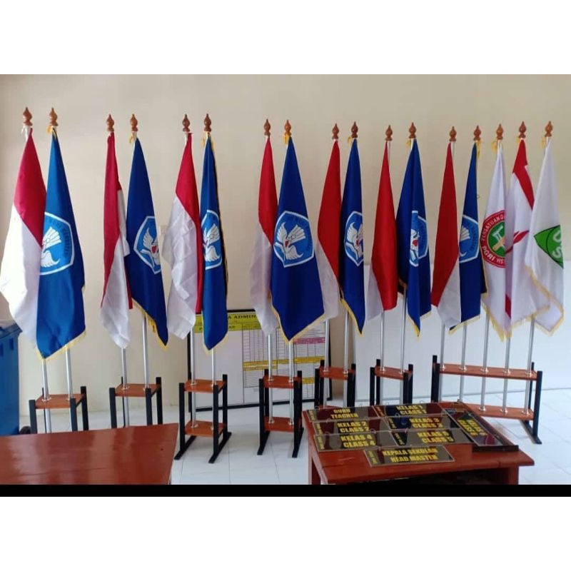 Jual BENDERA PANJI/BENDERA RUANG MERAH PUTIH/OSIS/TUTWURI/PGRI/UKS DLL ...