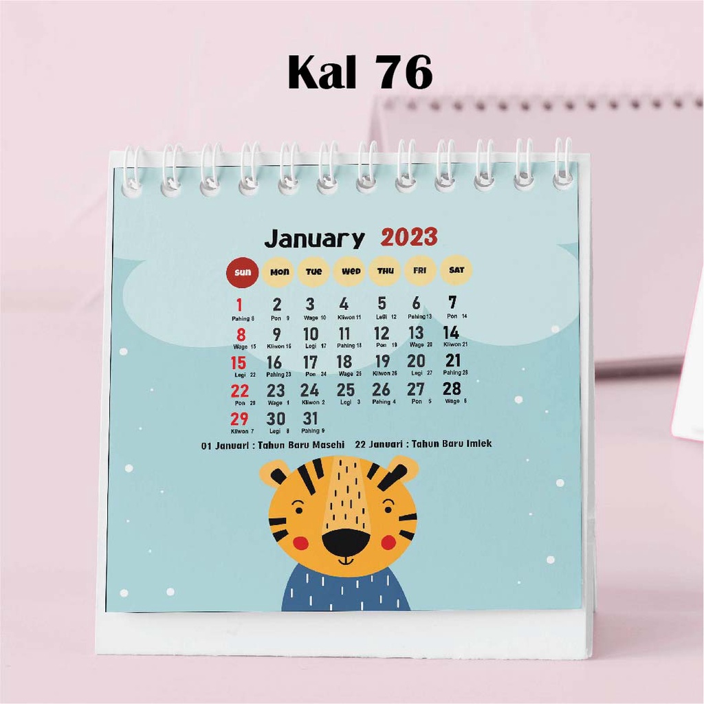 Jual Hanabi Kalender Mini 2024 / Kalender Meja 2024 Custom KAL76 ...