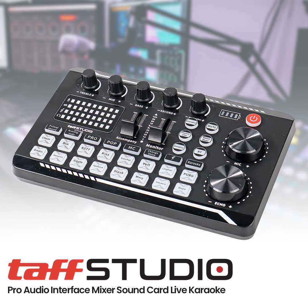 Jual TaffSTUDIO Pro Audio Bluetooth Mixer Sound Card Live Broadcast ...