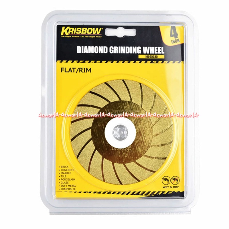 Jual Krisbow Diamond Grinding Wheel 4inchi Flat Rim Krisbow Refill ...