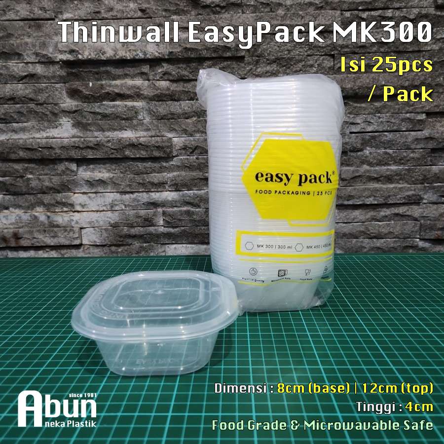 Jual Thinwall Easy Pack MK 300 ML Isi 25pcs | Shopee Indonesia