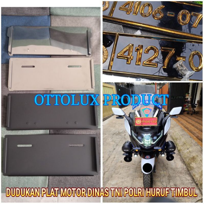 Jual DUDUKAN PLAT NOMOR MOTOR BISA UNTUK PLAT DINAS TNI POLRI HURUF ...
