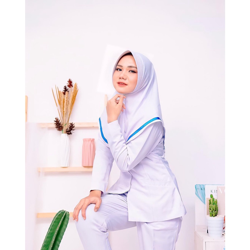 Jual Hijab Medis Perawat, Bidan, Rekam Medis, Suster Jersey Premium ...