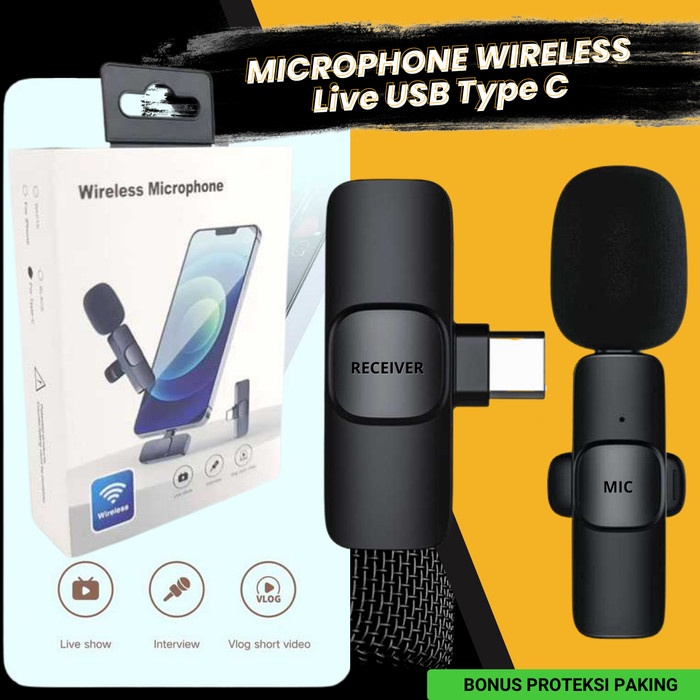 Jual Mikrofon Wireless Android Smartphone USB Type C Live Streaming ...