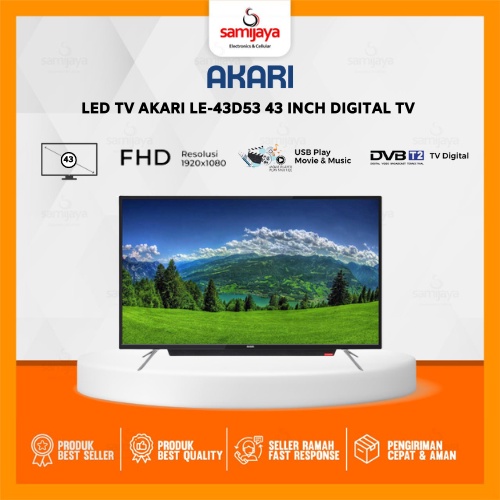 Jual LED TV AKARI LE-43D53 43" FULL HD DIGITAL 43 INCHI - BERGARANSI ...