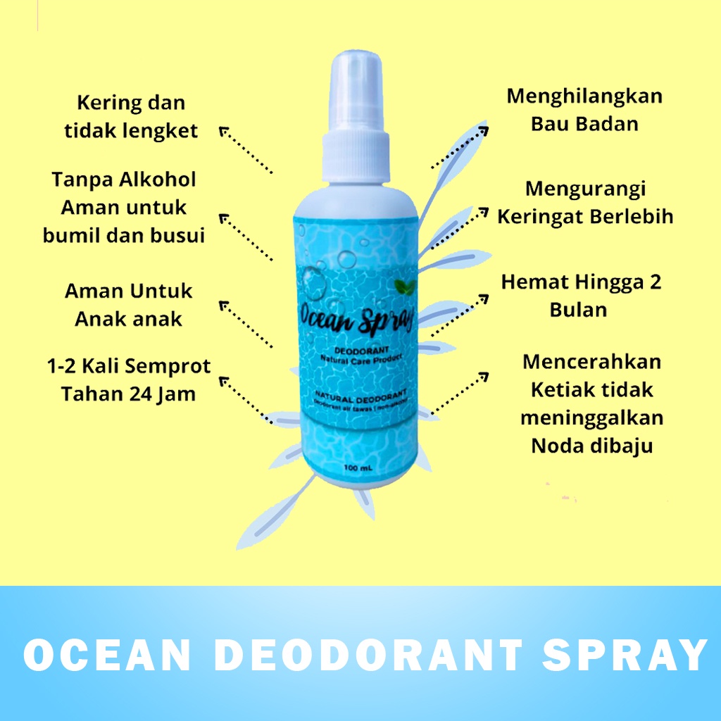 Jual DEODORANT SPRAY HERBAL 100 ML / PENGHILANG BAU BADAN / PERAWATAN ...