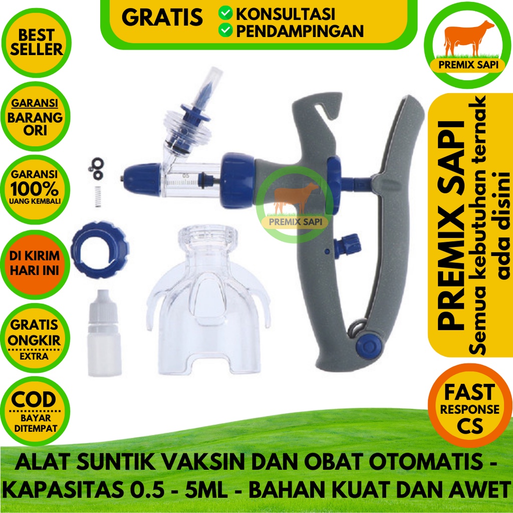 Jual ALAT SUNTIK VAKSIN DAN OBAT OTOMATIS 0.5-5ml - Continuous Syringe ...