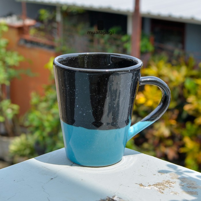 Jual MUARAPAGI Mug Keramik Two Tone - Cangkir Set, Gelas Gagang Kopi ...