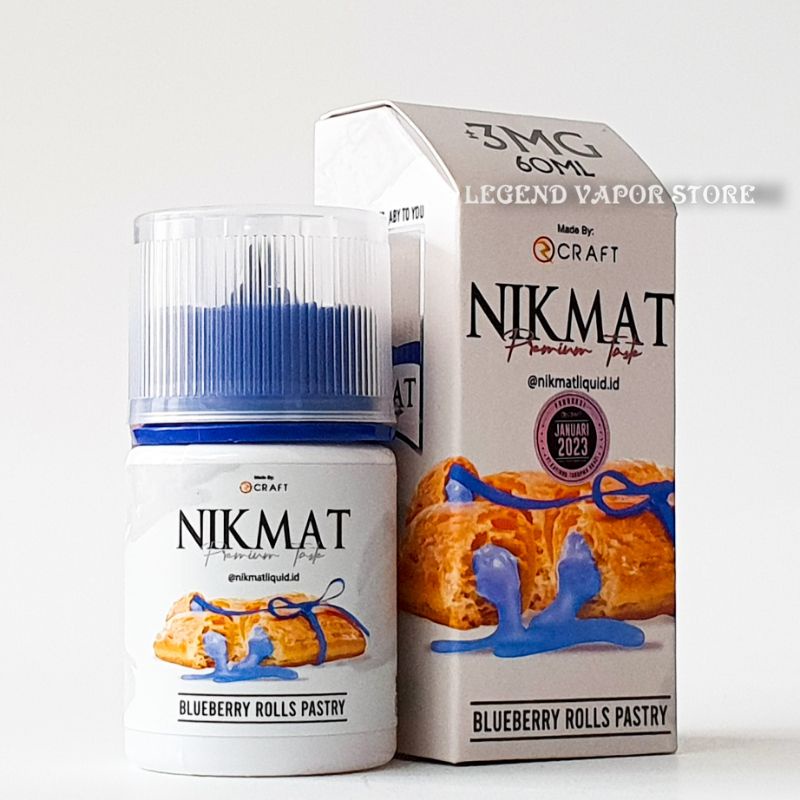 Jual FREEBASE - LIQUID NIKMAT V2 Blueberry Rolls Pastry 60ML AUTHENTIC ...