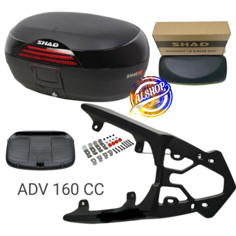 Jual PAKETAN BOX SHAD SH46 + BACKREST + BREKET BOX HONDA ADV 160 ADV160 ...