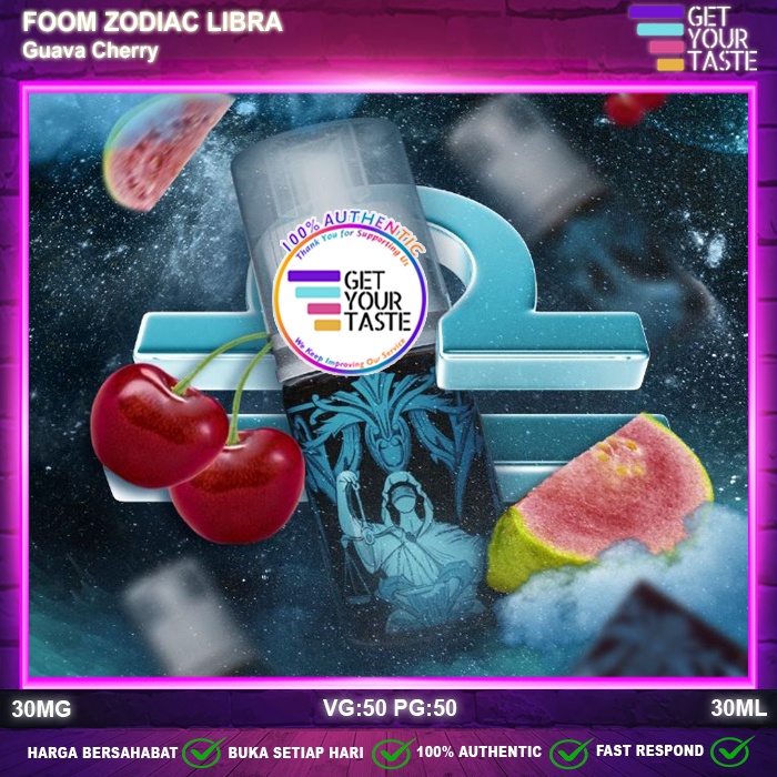Jual Liquid Foom Zodiac Series Libra Guava Cherry Salt Nic 30ML by IVS ...