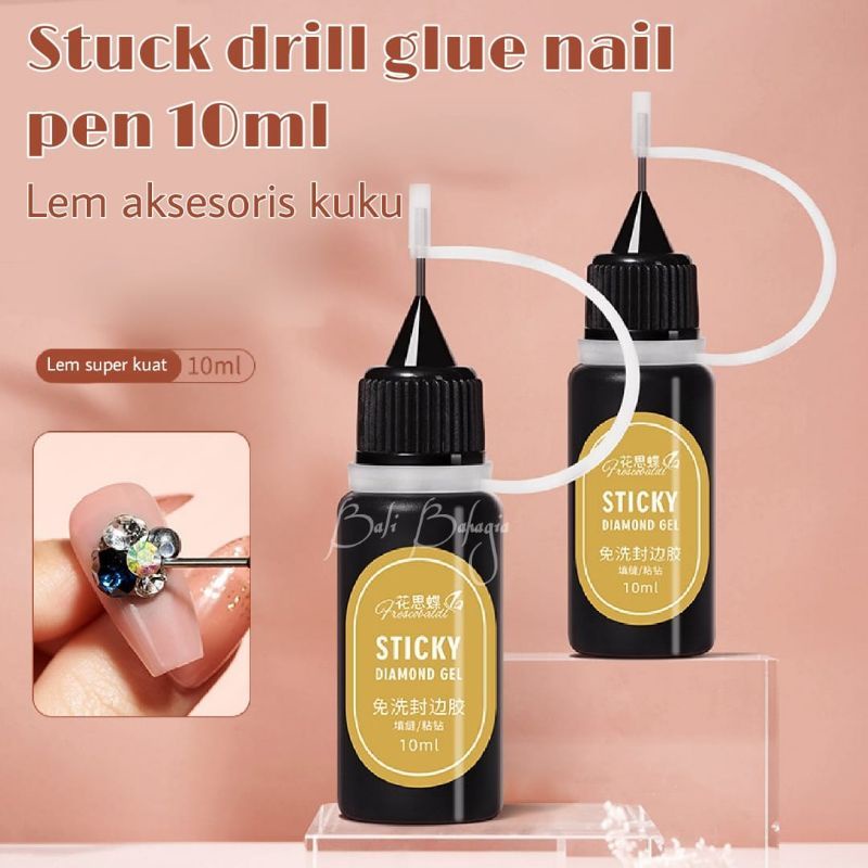 Jual STUCK DRILL GLUE NAIL PEN 10ml / PEN LEM KUKU RHINESTONES NAIL STUCK DRILL GLUE NAIL ...
