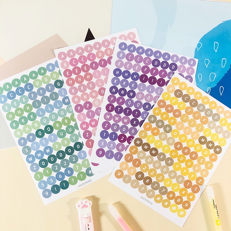 Jual sticker alphabeth / sticker huruf untuk dekorasi journal scrapbook ...