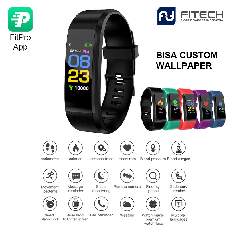 Jual [ Original Bergaransi ] FiTech SmartBand 115 Plus ORIGINAL Smart ...