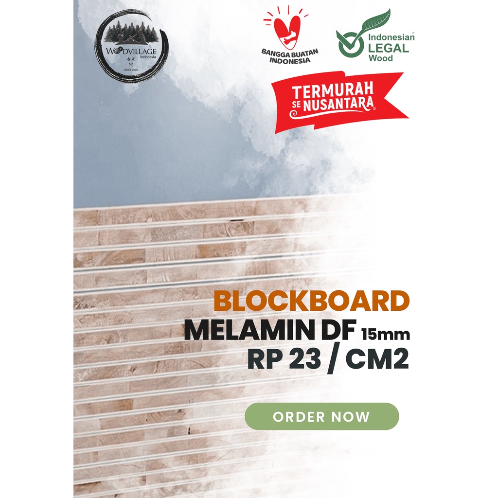 Jual Blockboard Melamin / Blokboard Melamin / Blokmin Double Face 15mm ...