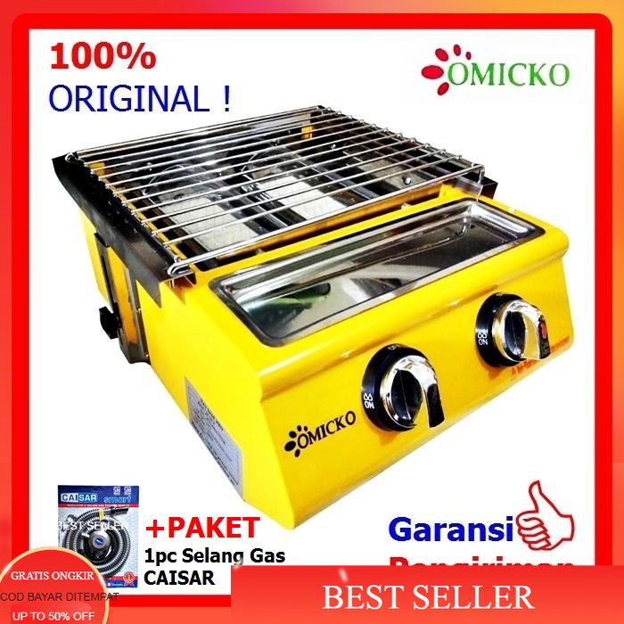 Jual Kompor Gas Sosis Sate Roti Daging Ayam Ikan Bakar 2 Tungku Api ...
