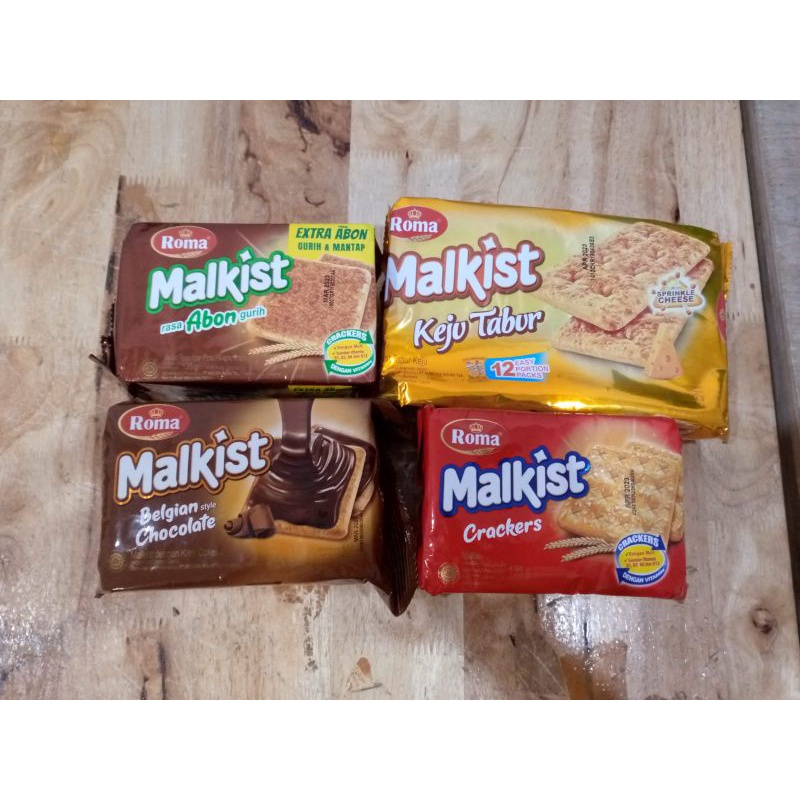 Jual BISKUIT MALKIST ROMA Abon 135g - Belgian style Chocolate 105g ...