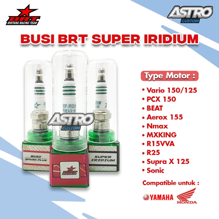 Jual Busi Busi Racing Iridium Brt Vario 150 125 Pcx 150 Beat Nmax ...